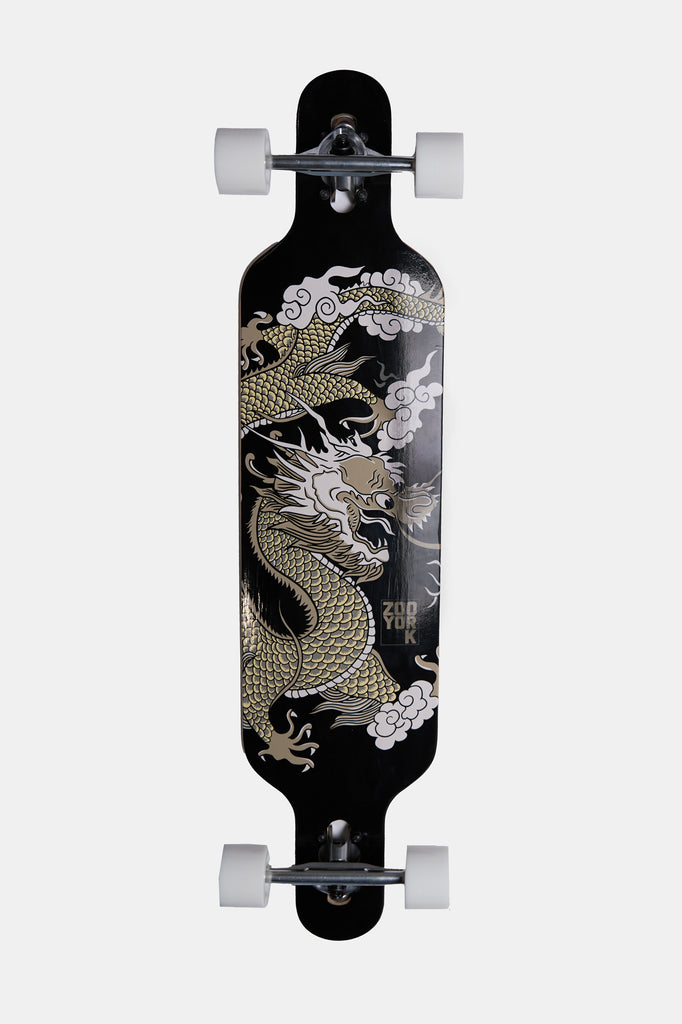 Longboard imprimé dragon doré et blanc Zoo York 40" – West49