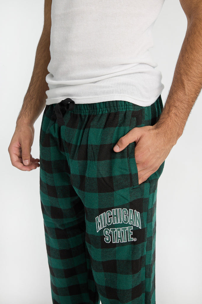 Mens Michigan State Varsity Plaid Pajama Pant – West49