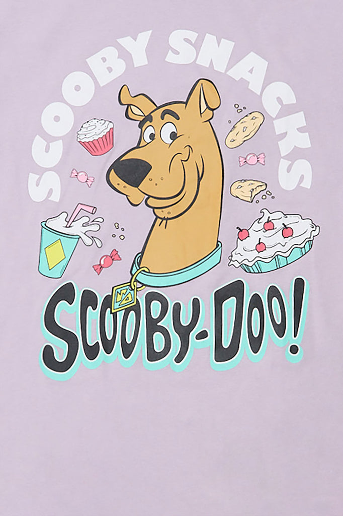 T-shirt coupe boyfriend imprimé Scooby-Doo! Scooby Snacks – West49